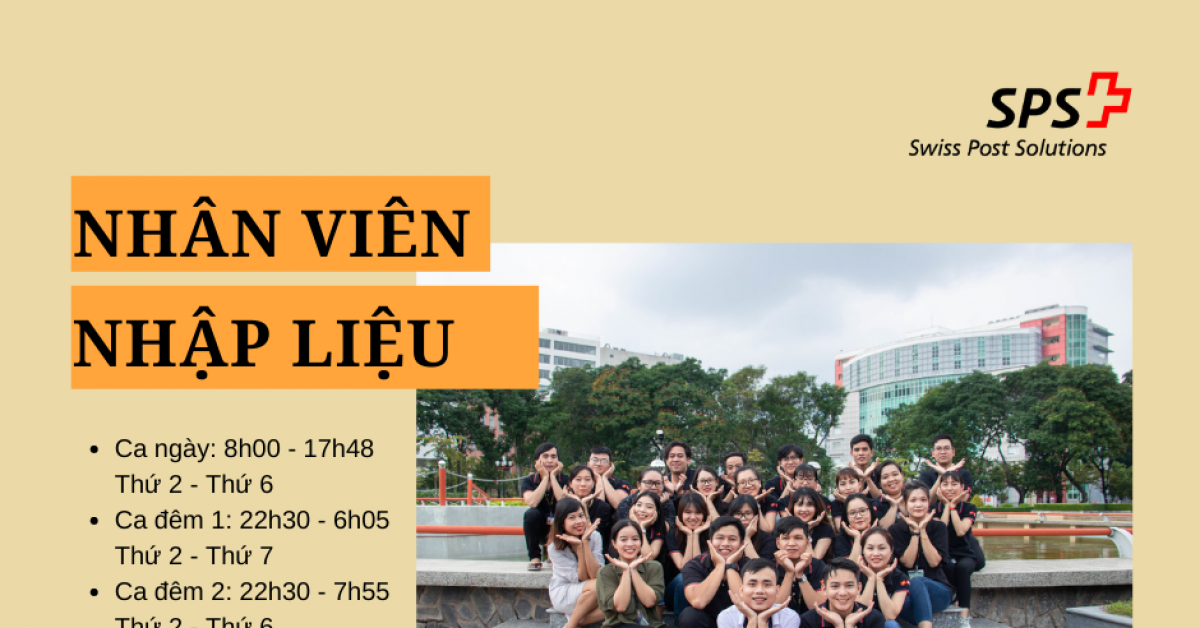SPS Vietnam tuyển dụng Nhân viên nhập liệu full-time lâu dài ca ngày và ...