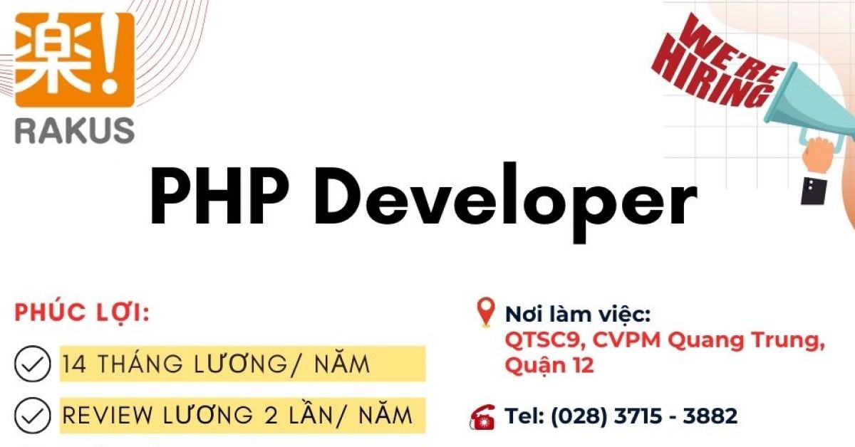 Rakus tuyển dụng vị trí PHP Developer | QTSC